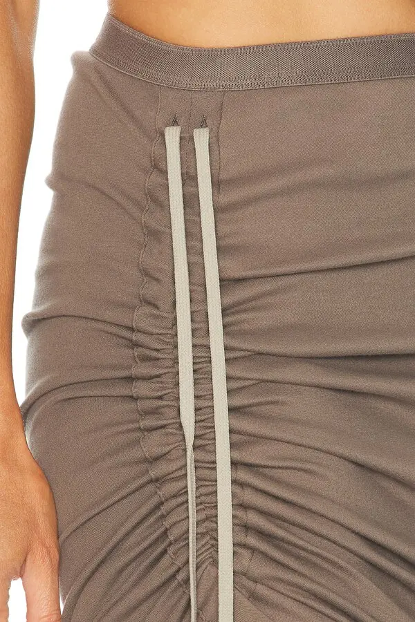 Rick Owens Edfu Skirt Maxi Length With Cinched Detail - Dust