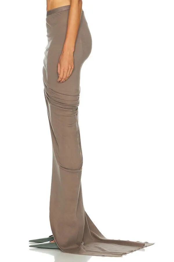 Rick Owens Edfu Skirt Maxi Length With Cinched Detail