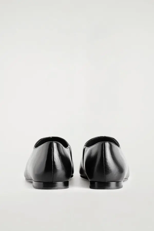 Cos Square-toe Leather Flats
