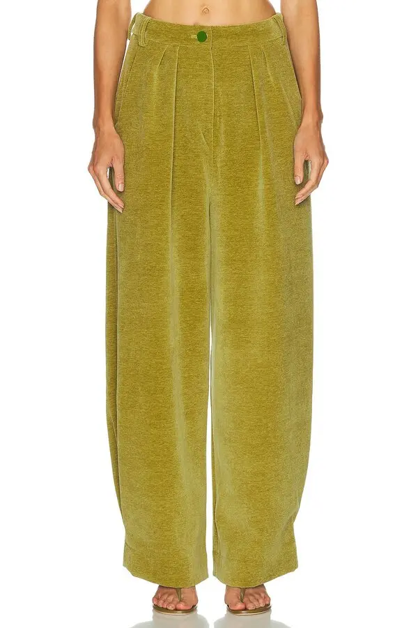 ROWEN ROSE Corduroy High Waist Pant