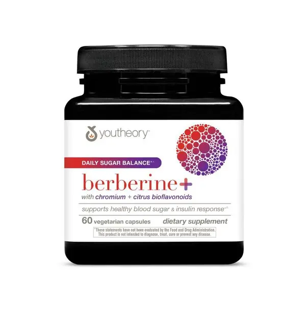 YOUTHEORY Berberine Plus Daily Sugar Balance Supplement