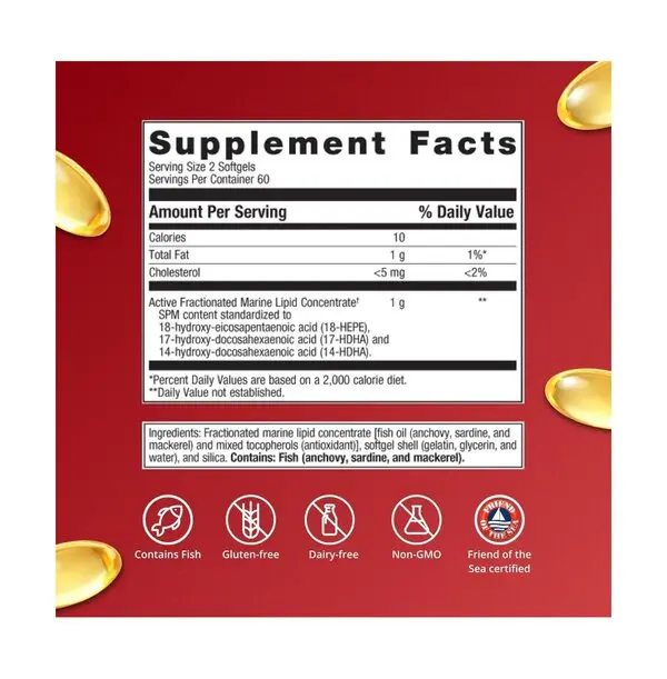METAGENICS Spm Active Specialized Pro Resolving Mediators From Marine Oils Supports Normal Inflammatory Response