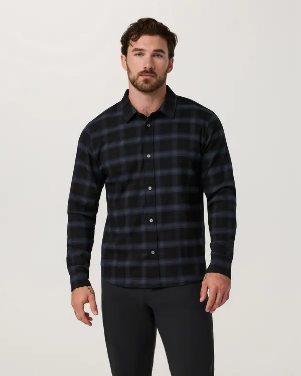 Vuori Long Sleeve Flannel Shirt - Black