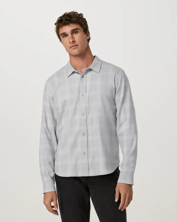 Vuori Long Sleeve Flannel Shirt - Sky Grey