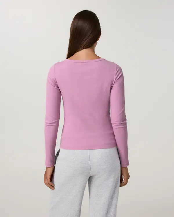 Vuori Long Sleeve Pose Subtle Scoop Top - Light Bloom