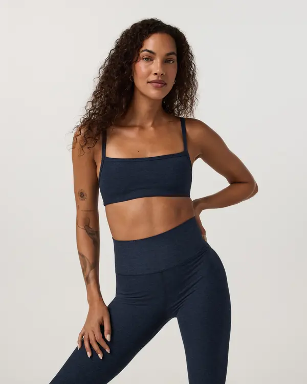Vuori Elevation Square Neck Bra - Midnight Heather