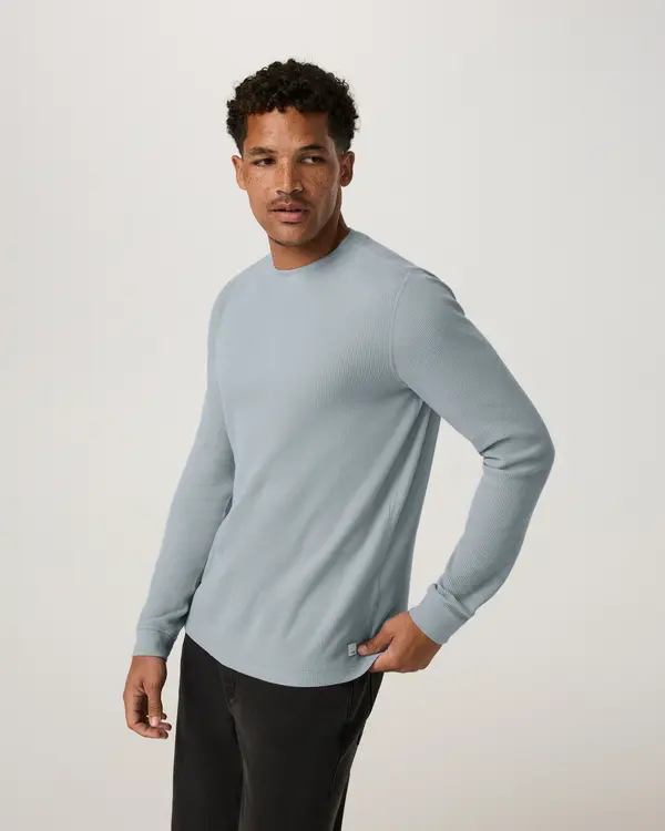 Vuori Waffle Crew Neck T-shirt - Raindrop