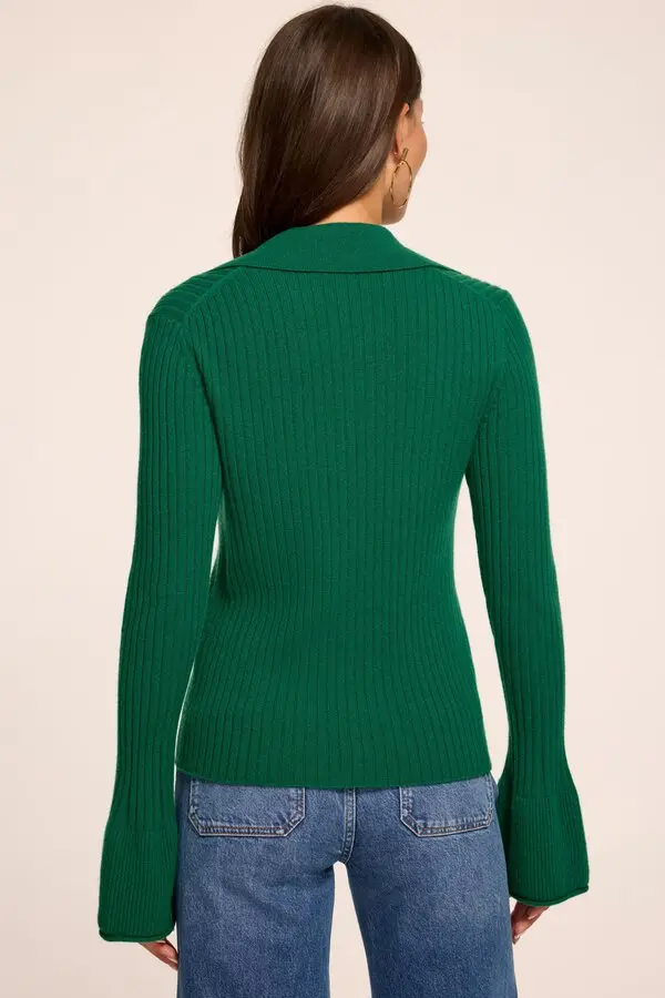Ramy Brook Cathy Cashmere Cardigan Sweater - Deep Emerald