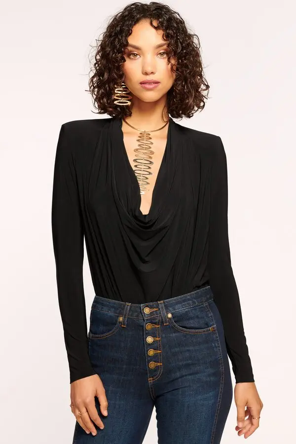 Ramy Brook Eden Jersey Cowl Neck Top