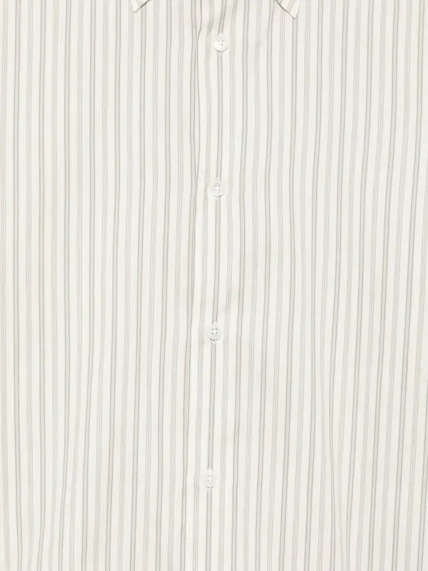 Auralee Cotton And Silk Striped Shirt