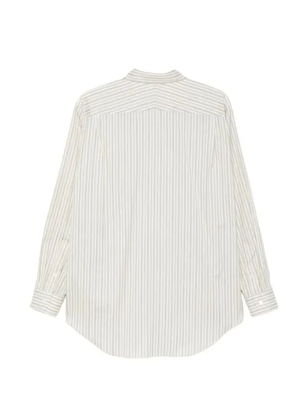 Auralee Cotton And Silk Striped Shirt