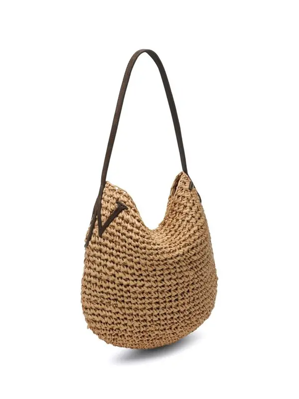 JW Anderson Bulb Small Raffia Shoulder Bag