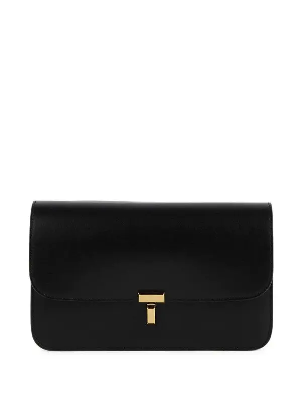 TOTEME T-lock Leather Crossbody Bag - Black