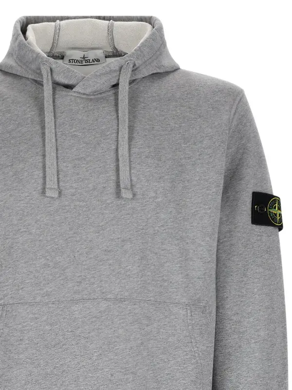 Stone Island Felpa Con Patch Logo E Cappuccio