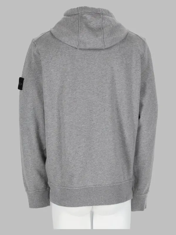 Stone Island Felpa Con Patch Logo E Cappuccio