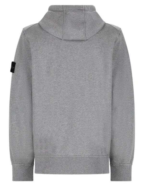 Stone Island Felpa Con Patch Logo E Cappuccio