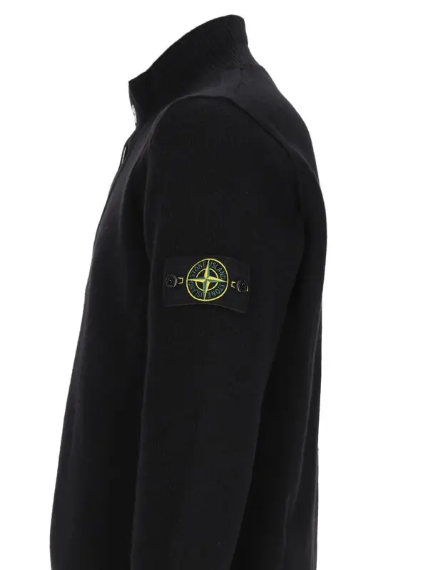 Stone Island Maglia Con Bottoni E Patch Logo