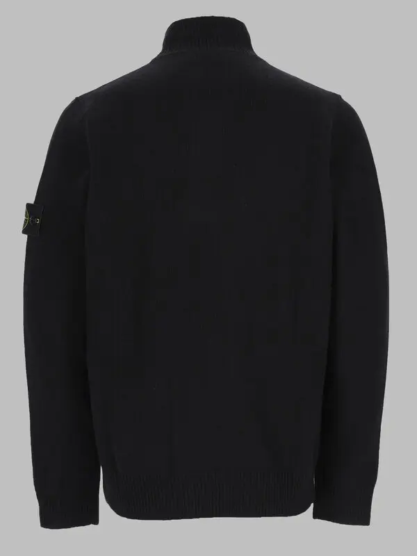 Stone Island Maglia Con Bottoni E Patch Logo