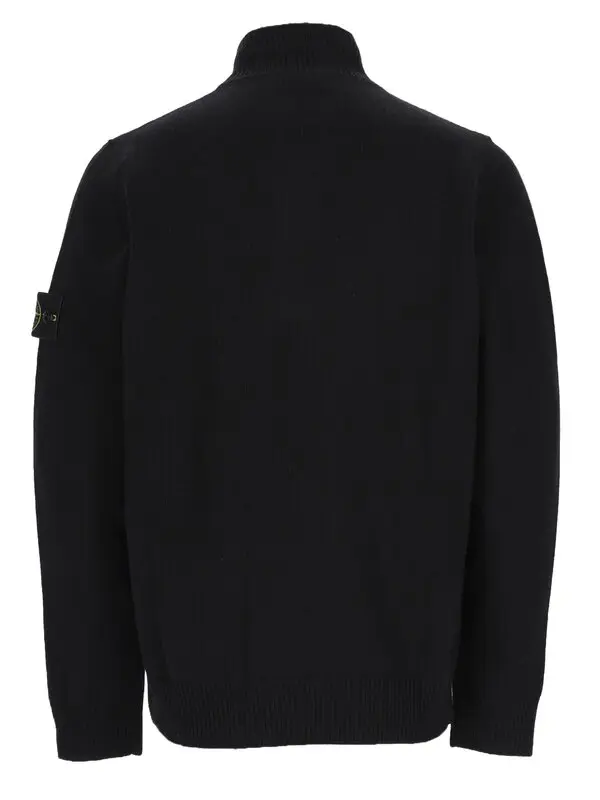Stone Island Maglia Con Bottoni E Patch Logo