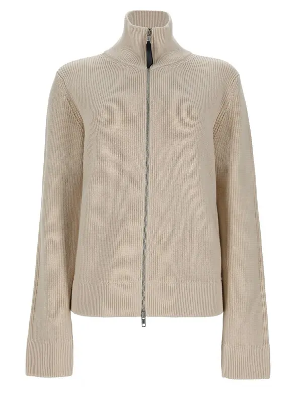 MAISON MARGIELA Cardigan Con Zip - Beige