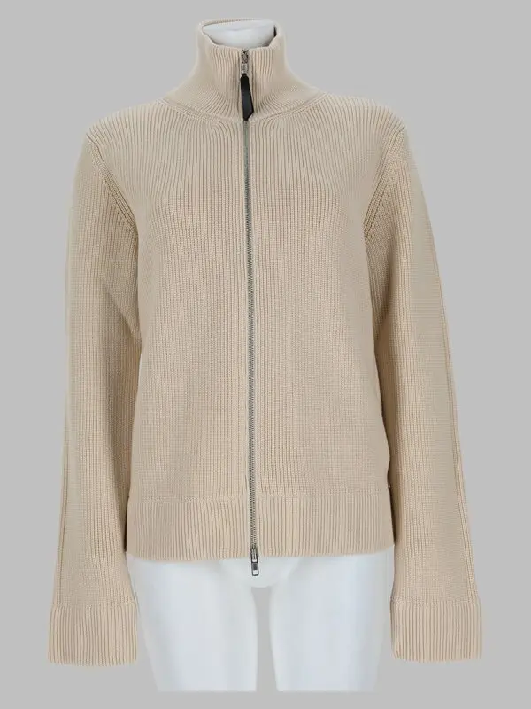 MAISON MARGIELA Cardigan Con Zip - Beige