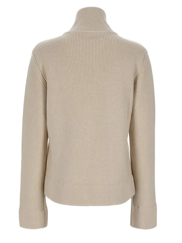 MAISON MARGIELA Cardigan Con Zip - Beige