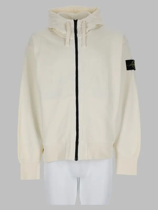 Stone Island Felpa Con Patch Logo