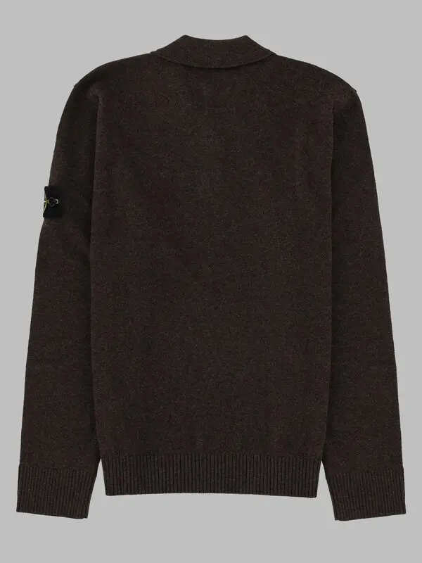 Stone Island Polo In Maglia Con Patch Logo