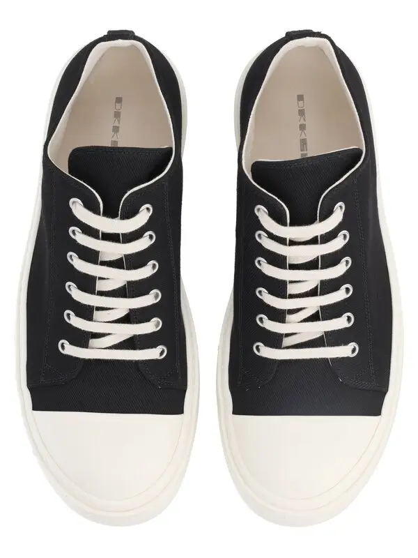 Rick Owens Sneaker Basse In Denim Di Cotone
