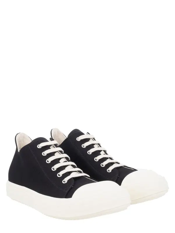 Rick Owens Sneaker Basse In Denim Di Cotone
