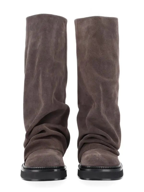 Attico Robin Combat Boots - Brown