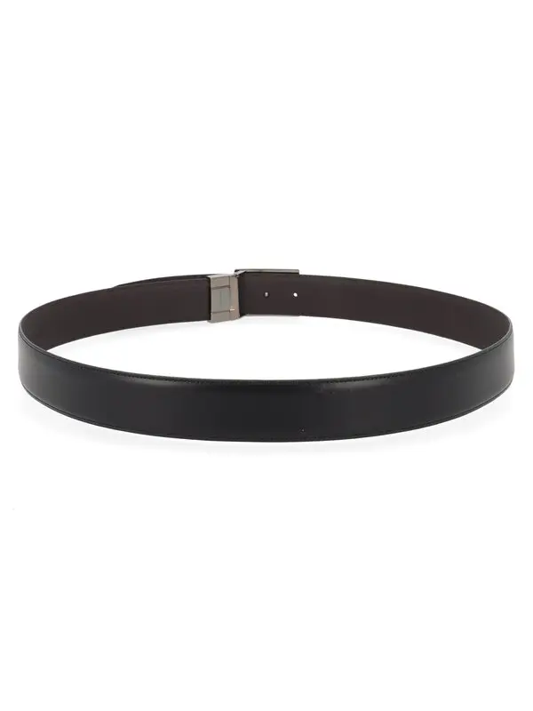 Zegna Z" Monogram Reversible Leather Belt