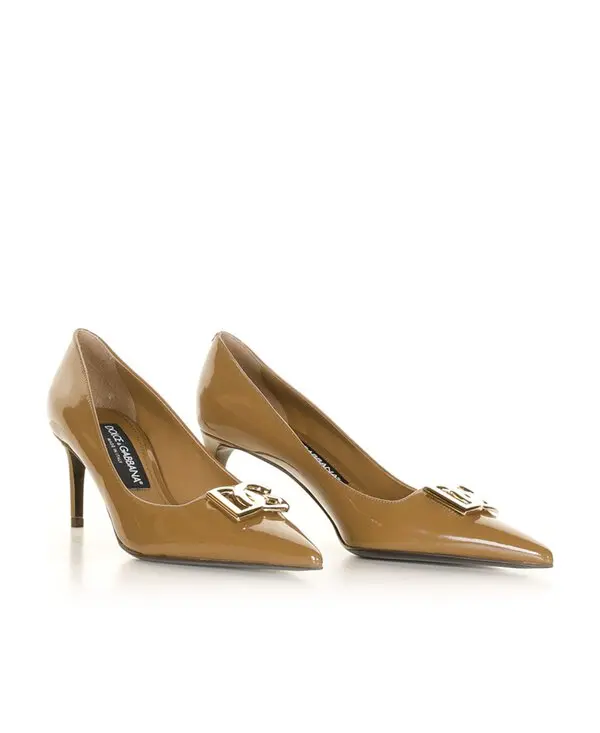 Dolce & Gabbana Dolce Gabbana Dg Plaque Pointed Toe Pumps