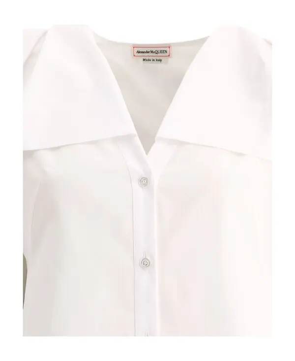 Alexander McQueen Ruffled V-neck Shirt