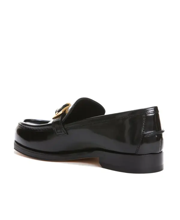 SERGIO ROSSI Round-toe Logo Loafers