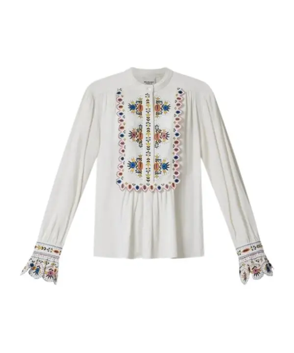 Isabel Marant Étoile Monique Embroidered Top - White