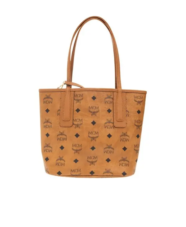 Mcm Liz Reversible Mini Top Handle Bag - Brown