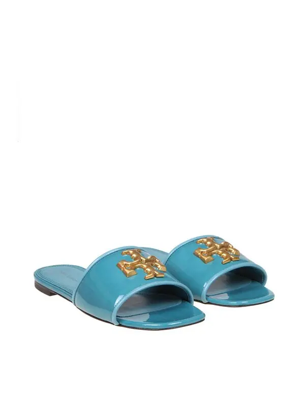 Tory Burch Eleanor Logo Plaque Slide Sandals