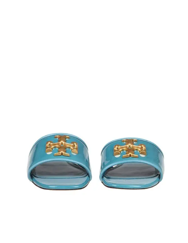 Tory Burch Eleanor Logo Plaque Slide Sandals