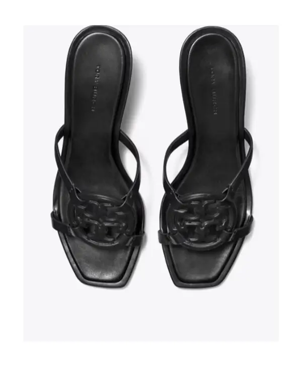 Tory Burch Logo Detailed Heeled Sandals - Black