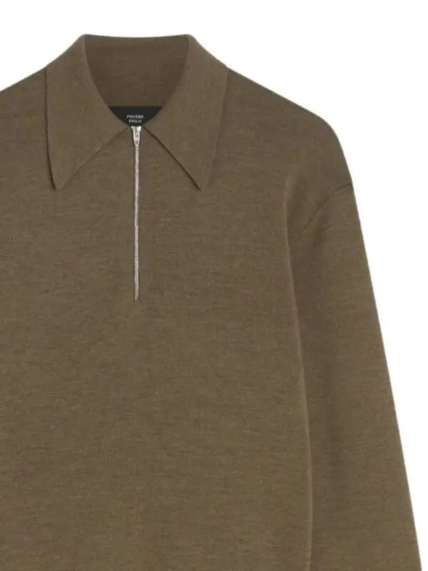 Phoebe Philo Long-sleeved Zip-up Polo Shirt