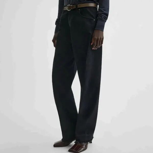 Phoebe Philo Fringed Edge Straight-leg Jeans