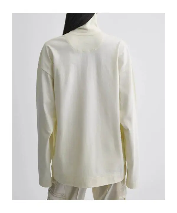Phoebe Philo Relaxed Long Sleeve Cotton Jersey Top - Cream