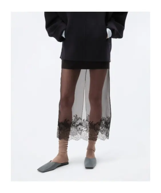 Carven Sheer Lingerie Skirt