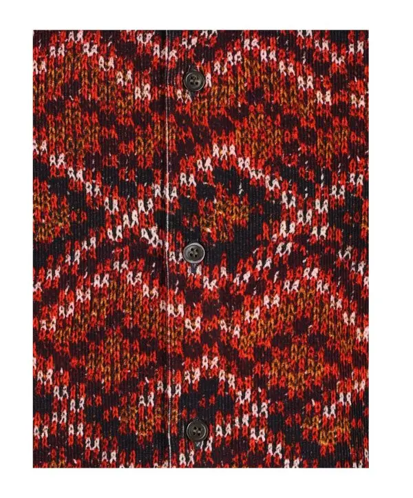 Dries Van Noten Knit-pattern Corduroy Shirt