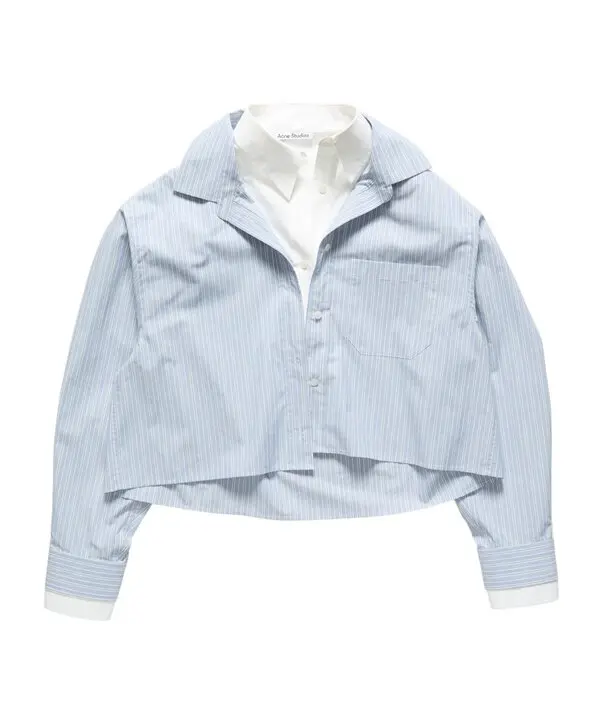 Acne Studios Striped Layered-effect Shirt - Blue/white
