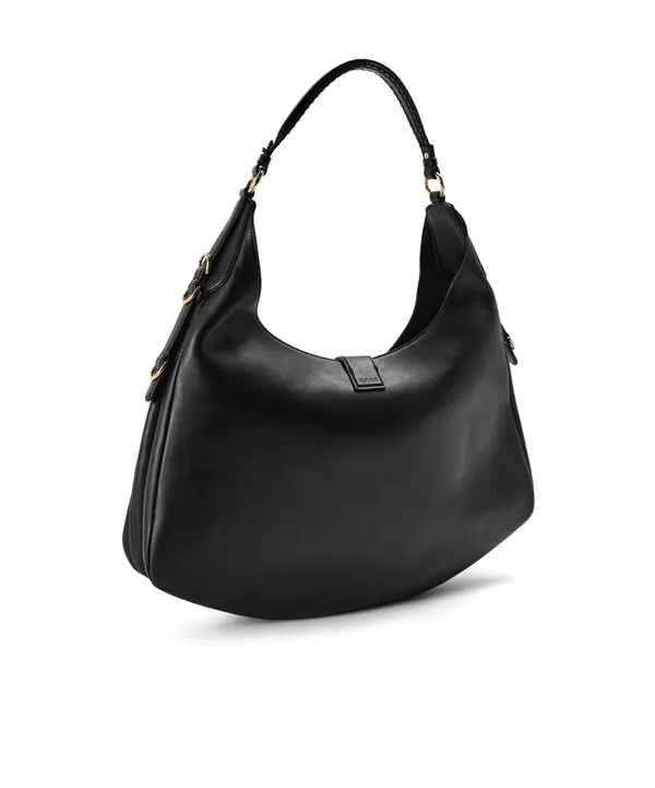 GANNI Large Shoulder Bag With Gold Tone Clasp