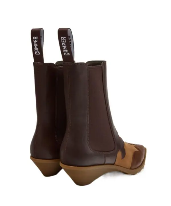Camper Leather Ankle Boots - Brown