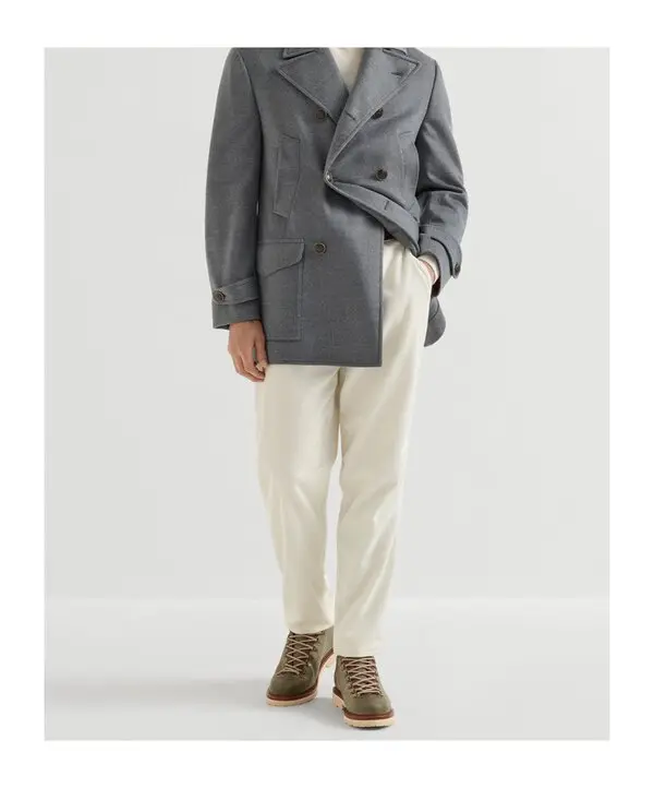 Brunello Cucinelli Lace-up Paneled Leather And Wool Boots - Olive