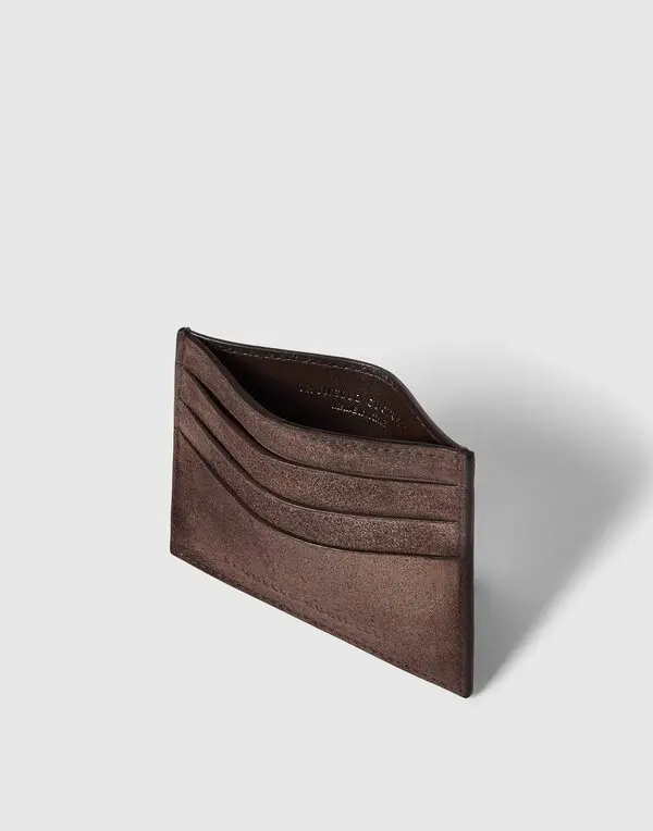 Brunello Cucinelli Suede Card Case
